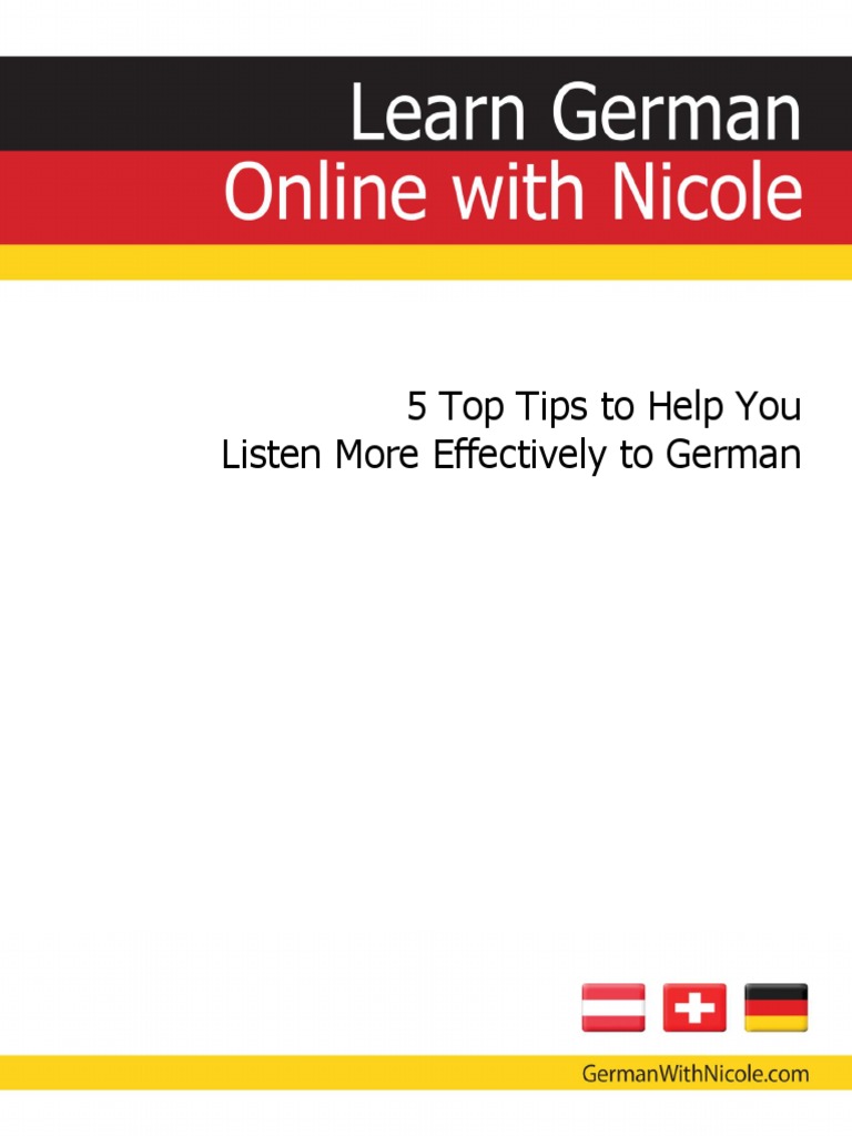 Effective German Listening Tips | PDF | German Language | Vocabulary