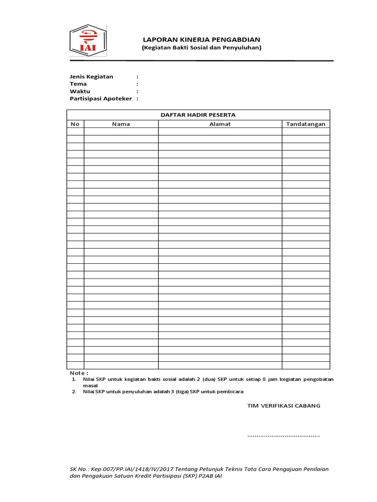 Format Laporan SKP Pengabdian | PDF