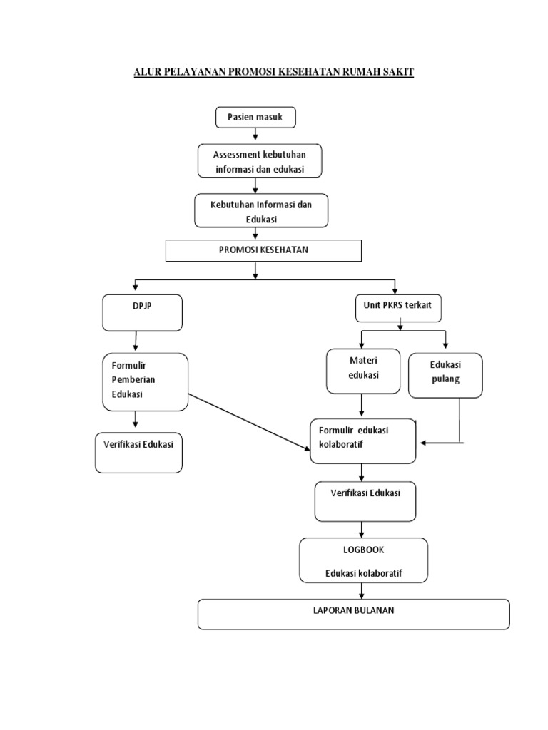 Alur Pelayanan Promosi Kesehatan Rumah Sakit | PDF