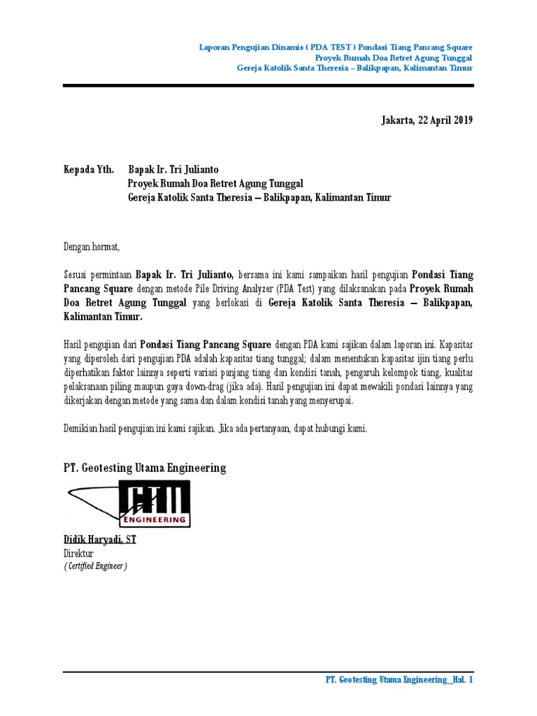 Report PDA Testing | PDF