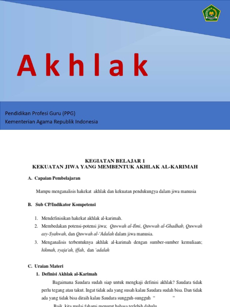 Modul Akhlaq | PDF