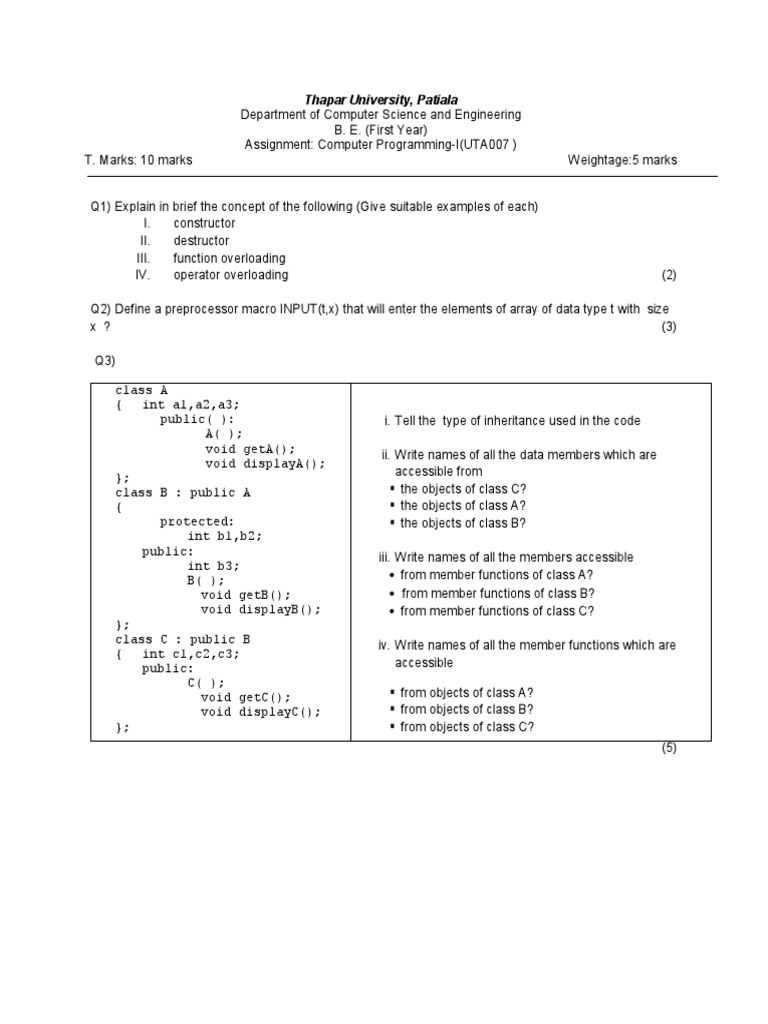 Assessment Pdf Method Computer Programming C Programming Language
