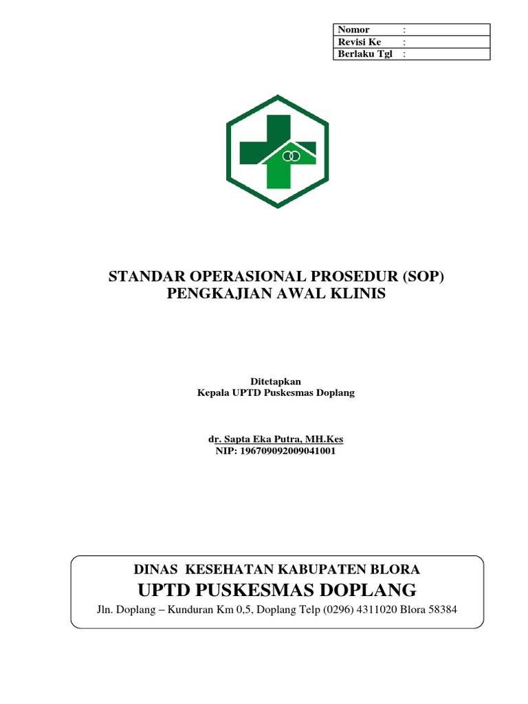 Contoh Sampul SOP | PDF