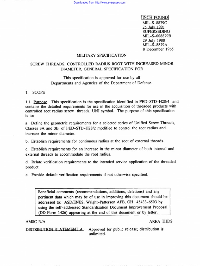 Mil S 8879C | PDF