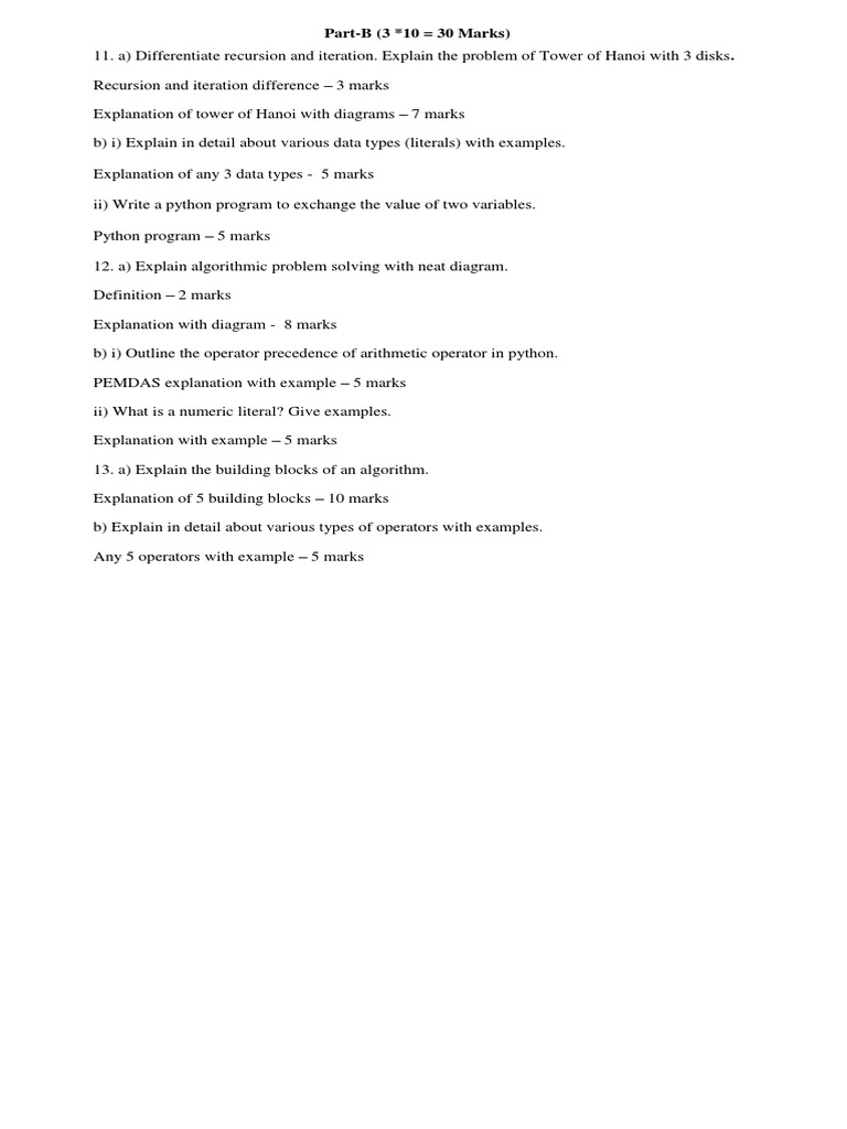 Part-B (3 10 30 Marks) | PDF