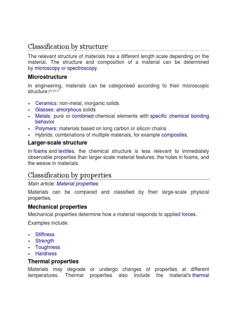 Material Classification | PDF