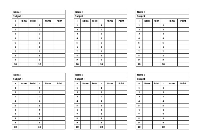 Tabel Sample for PDF Download | PDF