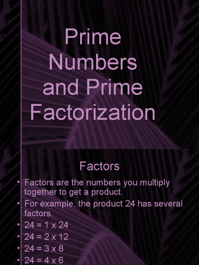 Prime Factorization | PDF | Prime Number | Factorization
