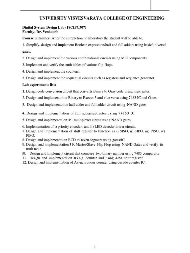 Best Lab Exps Pdf Logic Gate Mathematical Logic 