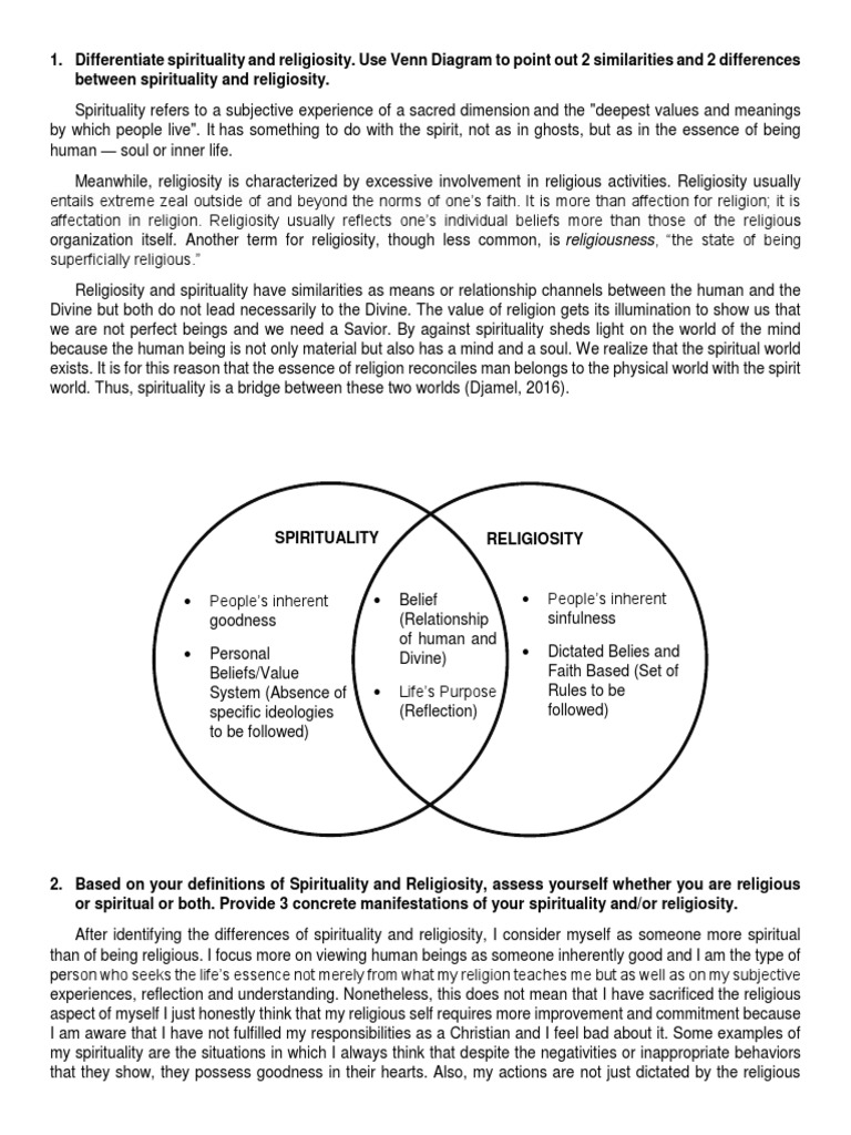Spirituality vs. Religiosity Explained | PDF | Spirituality | Self