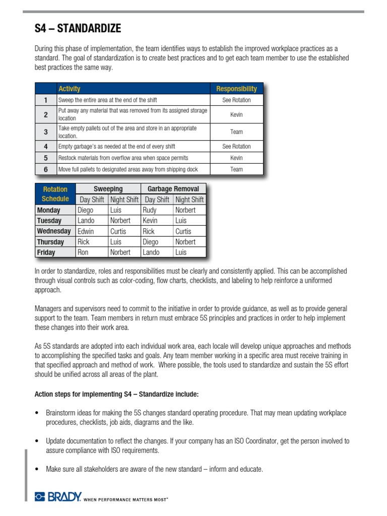 5s Book | PDF | Standardization | Business