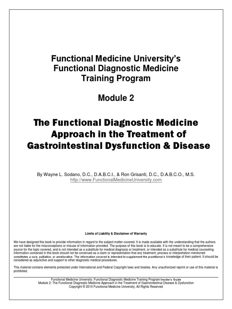 Functional Medicine Protocol | PDF | Gastrointestinal Tract | Irritable ...