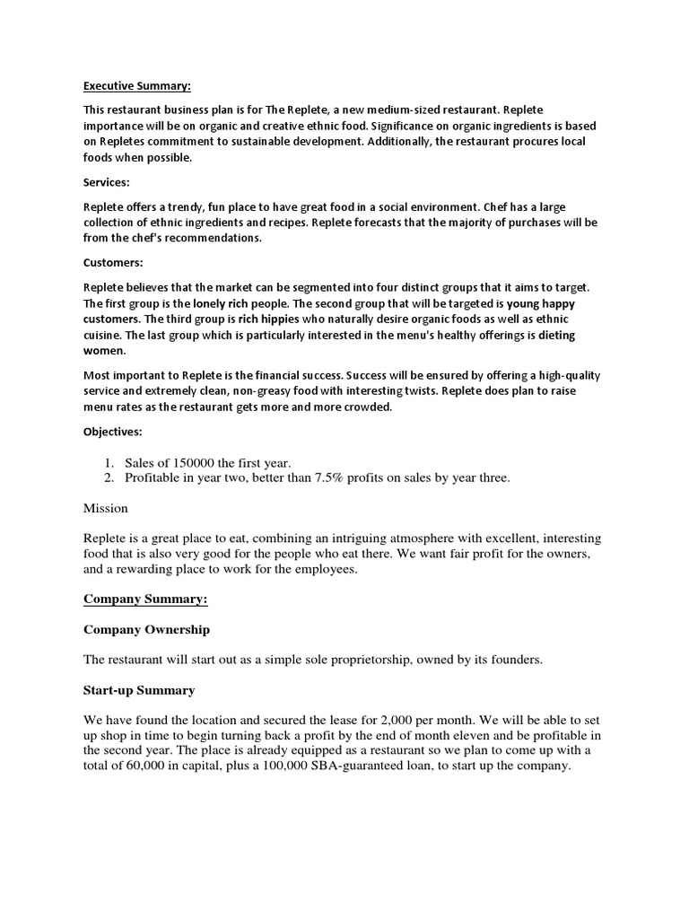 Executive Summary:: Company Summary: Company Ownership | Download Free ...