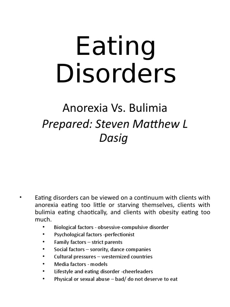 Understanding Eating Disorders: A Comparison of Anorexia Nervosa and ...