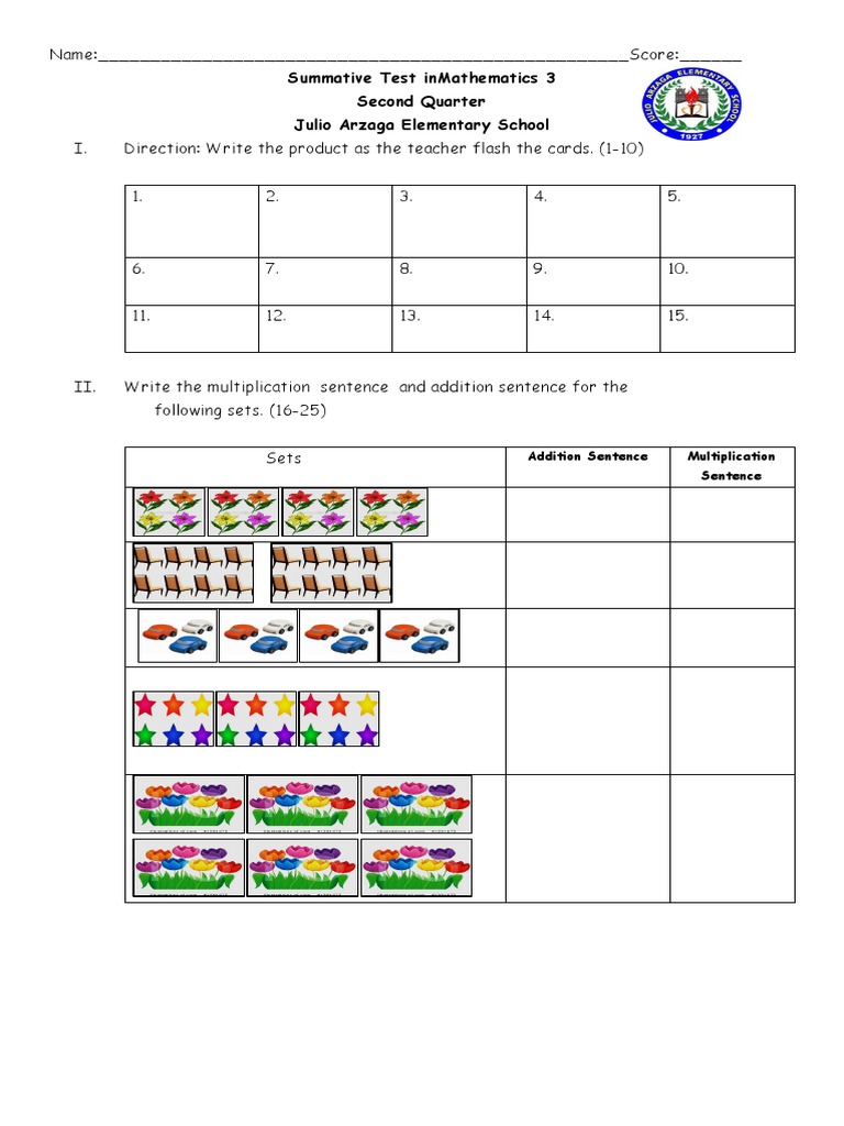 ST Mathematics-3 Q2 | PDF | Algebra | Teaching Mathematics