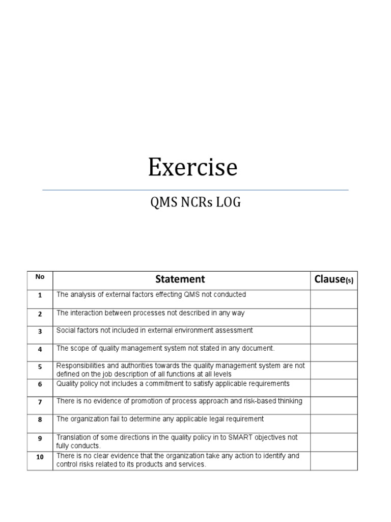 2 NCRs - Quality | PDF | Quality Management System | Audit