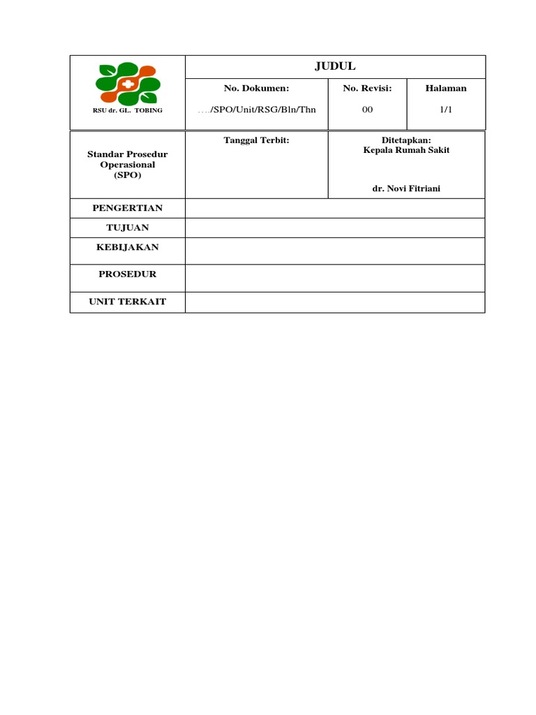 Contoh Format Spo Snars Edisi | PDF | Pengembangan Diri | Sains ...