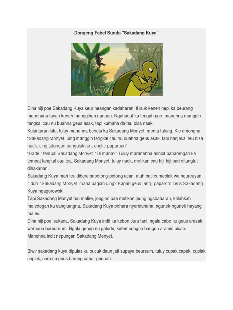 Dongeng Fabel Sunda | PDF