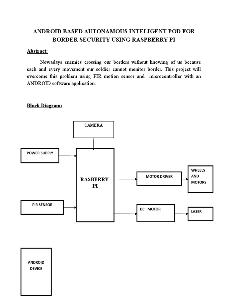 Android Based Autonamous Inteligent Pod For Border Security Using ...