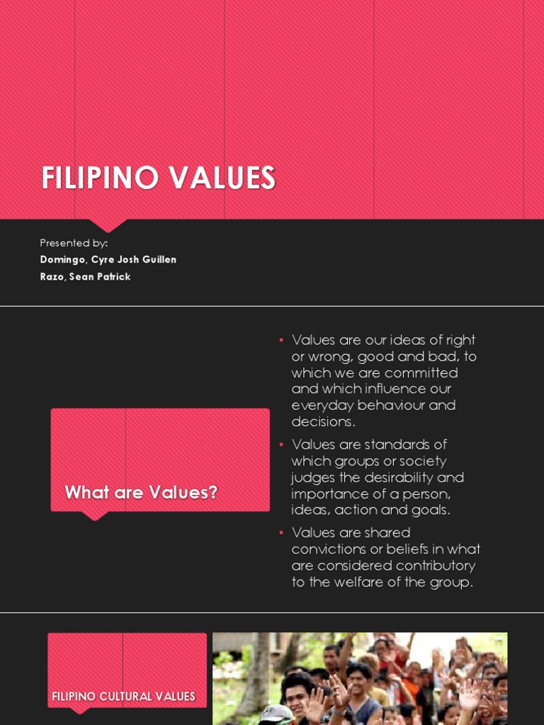 Filipino Values: Presented by | PDF | Value (Ethics) | Philippines