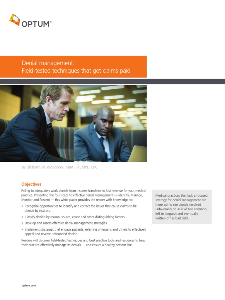 Denial Management White Paper | PDF | Employment | Denial