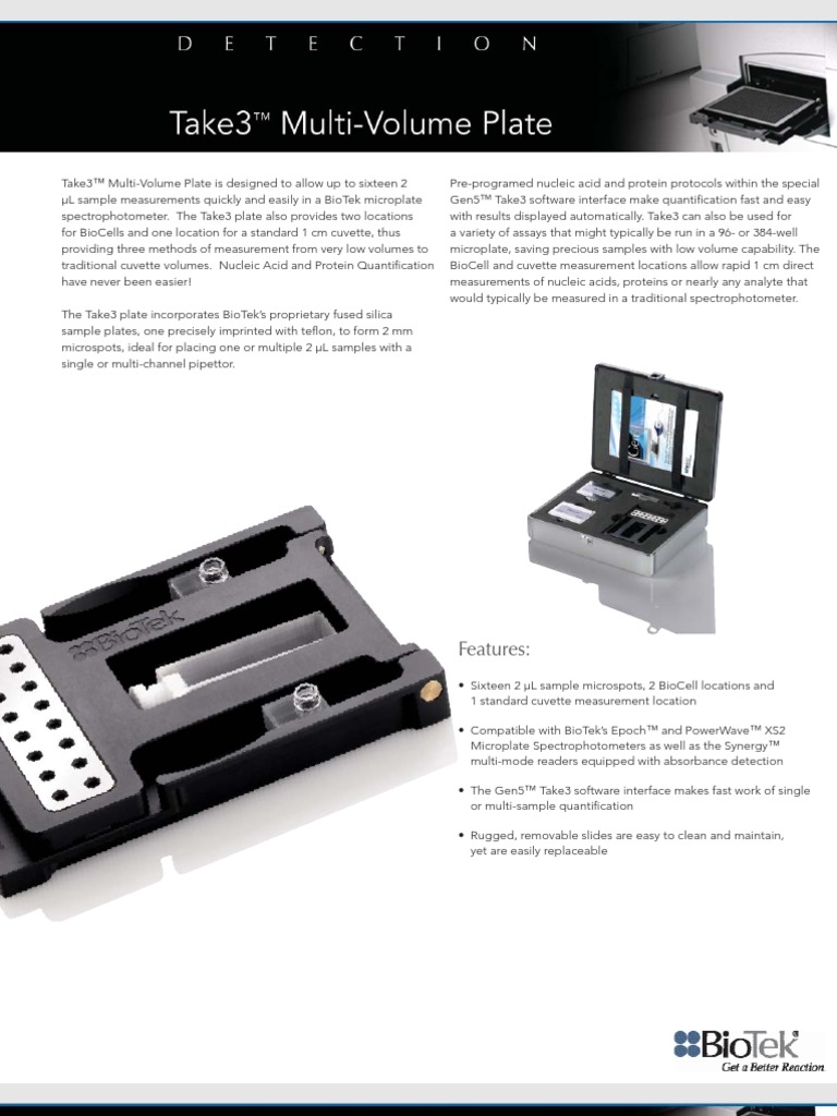 Take3 Plate | PDF | Spectrophotometry | Proteins