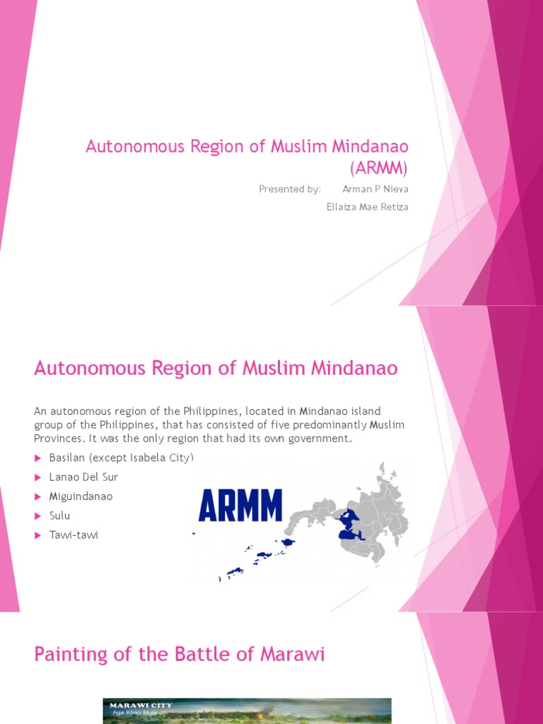 Overview of ARMM History and Culture | PDF | Philippines