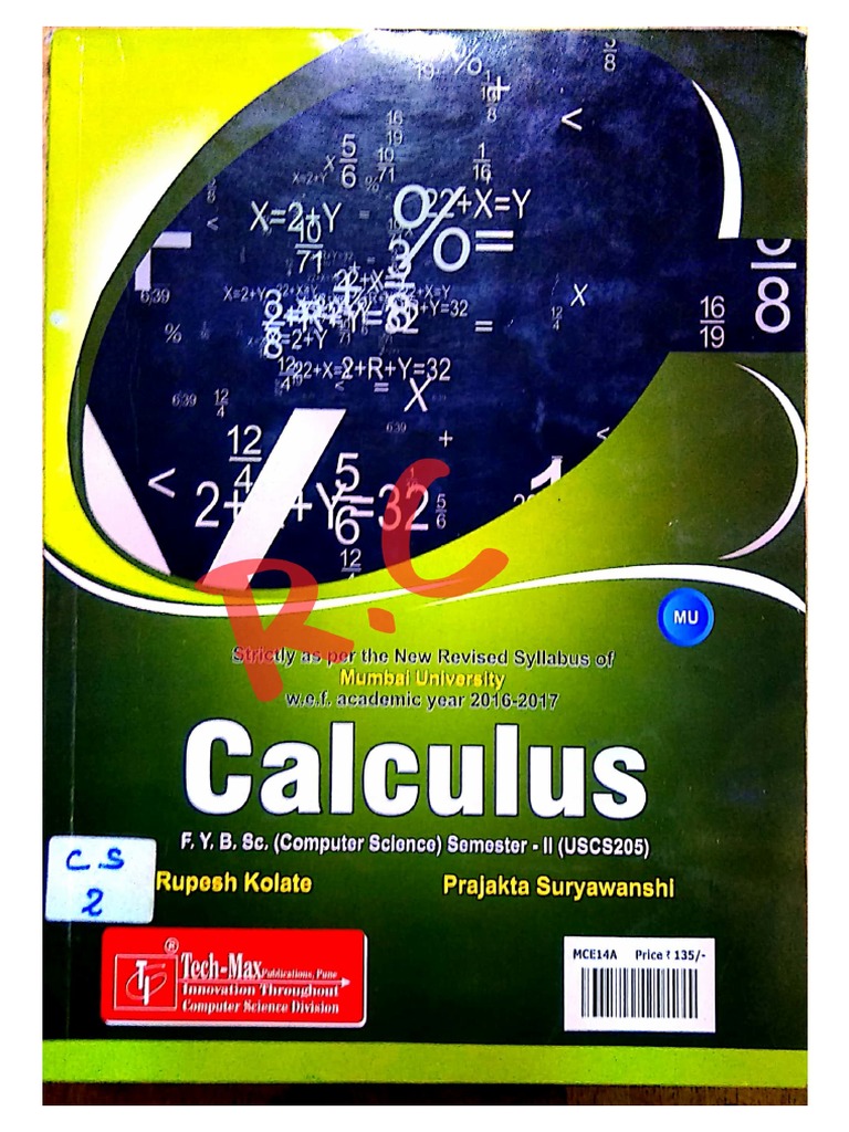 Calculus Techmax FYBSC CS Sem 2 | PDF