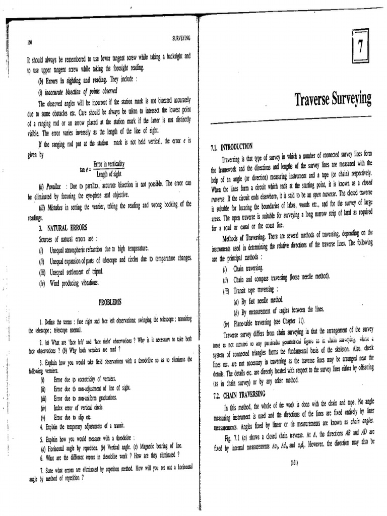 Traverse Surveying | PDF | Surveying | Angle