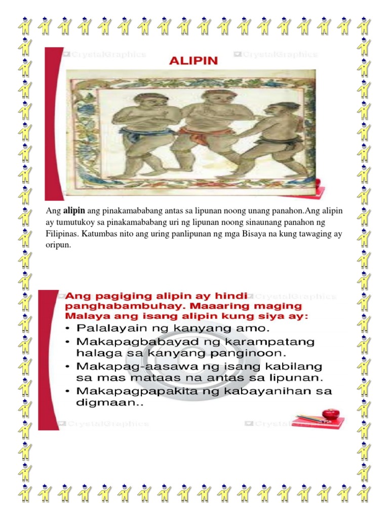Ang Alipin Ang Pinakamababang Antas Sa Lipunan Noong Unang Panahon | PDF