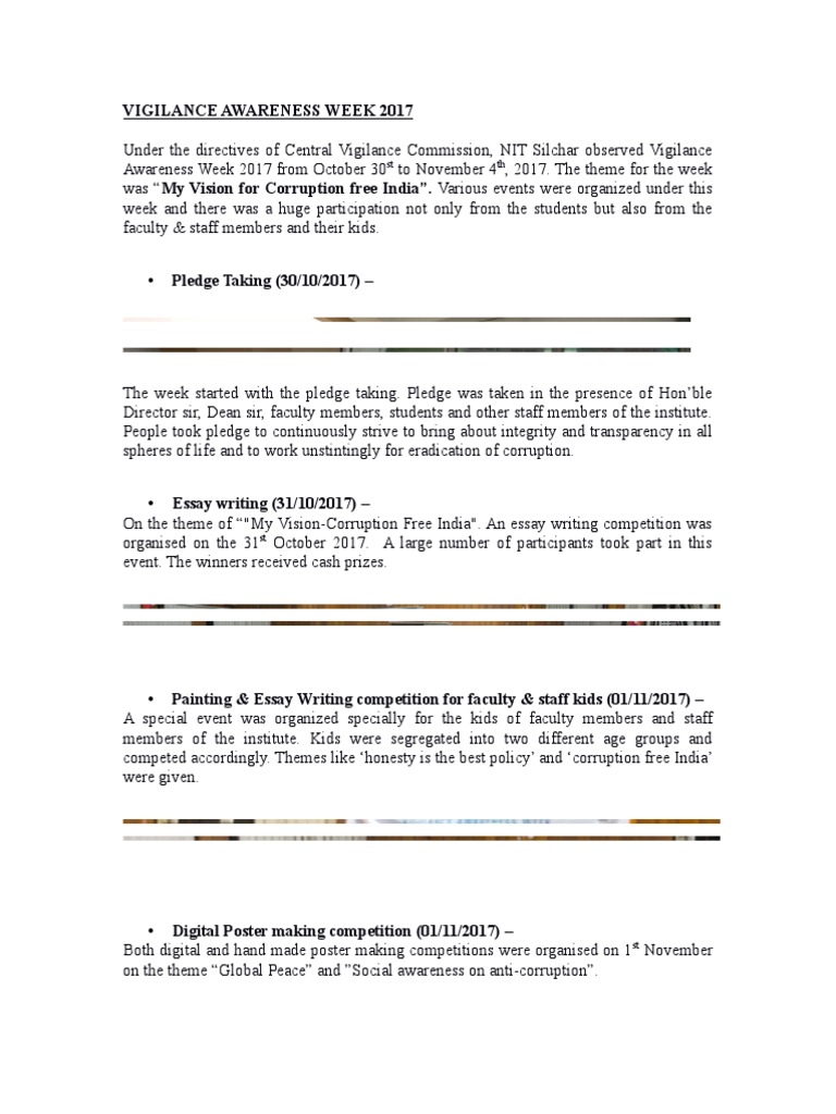 Vigilance Week Report | PDF | Justice | Crime & Violence