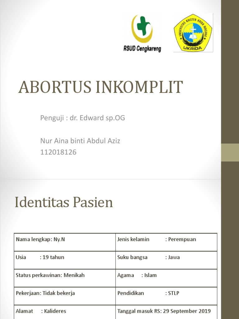 Status Ujian Abortus Inkomplit | PDF