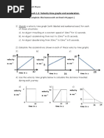 Toy Car Motion Lab Experiment | PDF | Acceleration | Velocity