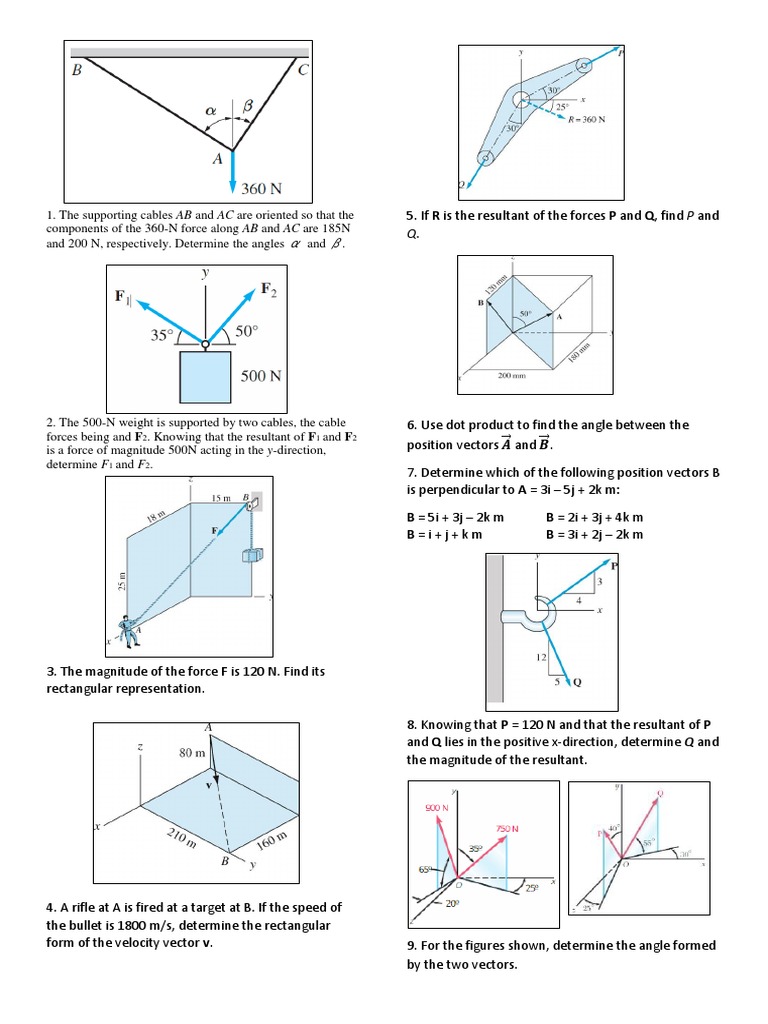 Statics | PDF | Euclidean Vector | Angle