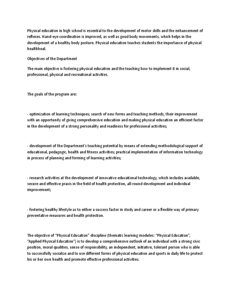 Physical Educat-WPS Office | PDF | Physical Education | Sports