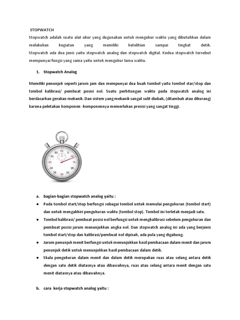 Stopwatch Pdf