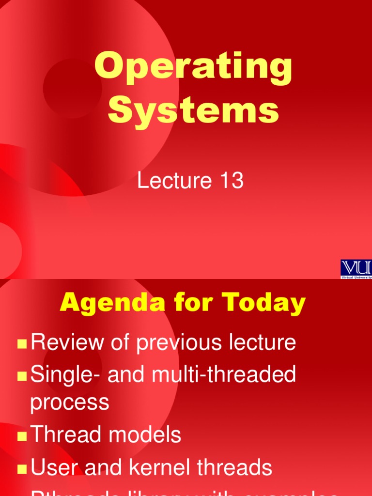 Operating Systems Pdf Thread Computing Concurrency Computer Science
