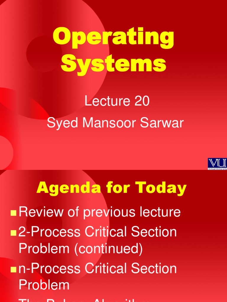 Lec20 CS604 Pps | PDF | Concurrency (Computer Science) | Computer Programming