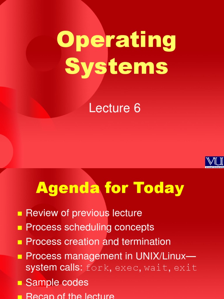 Lec6 CS604 Pps | Download Free PDF | Scheduling (Computing) | Process (Computing)