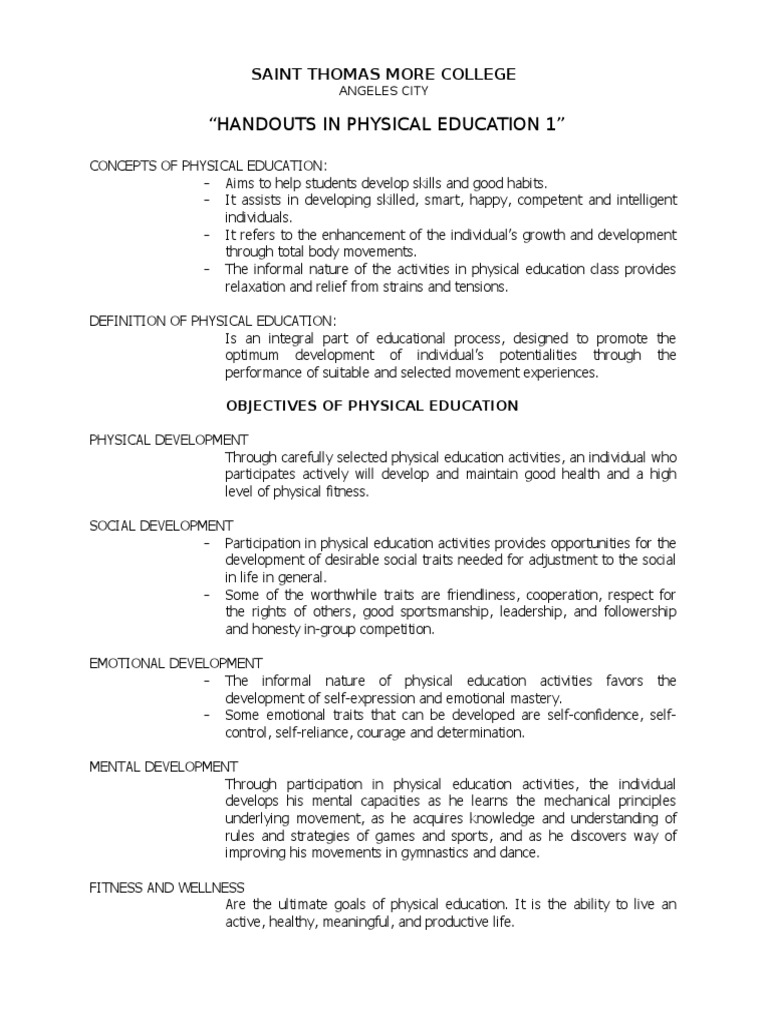 Promoting Physical Fitness and Wellness: An Overview of the Concepts ...