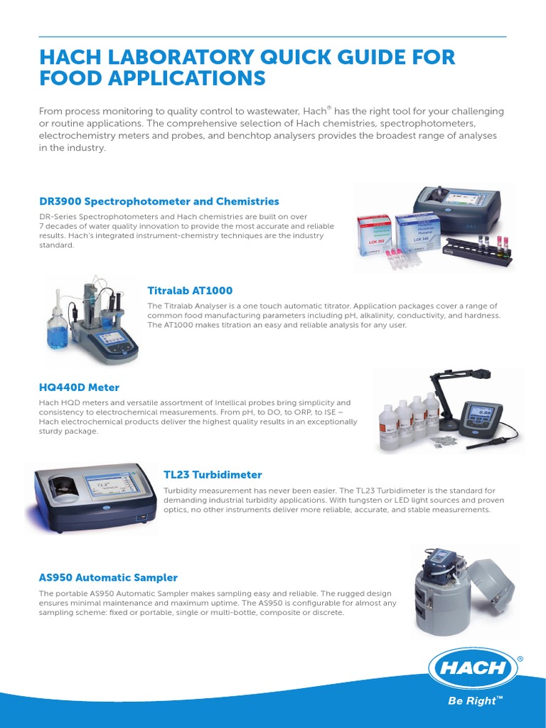 Hach Food Lab Guide | PDF | Sodium Chloride | Total Organic Carbon