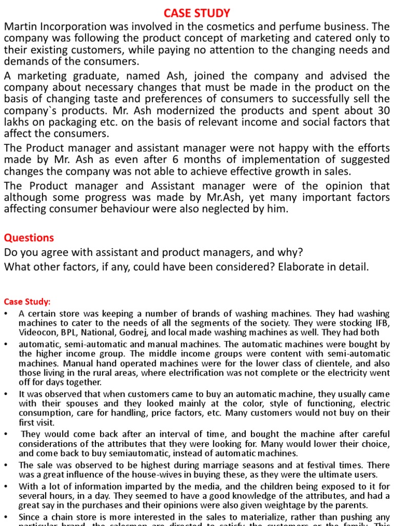 Case Study | PDF | Sales | Marketing