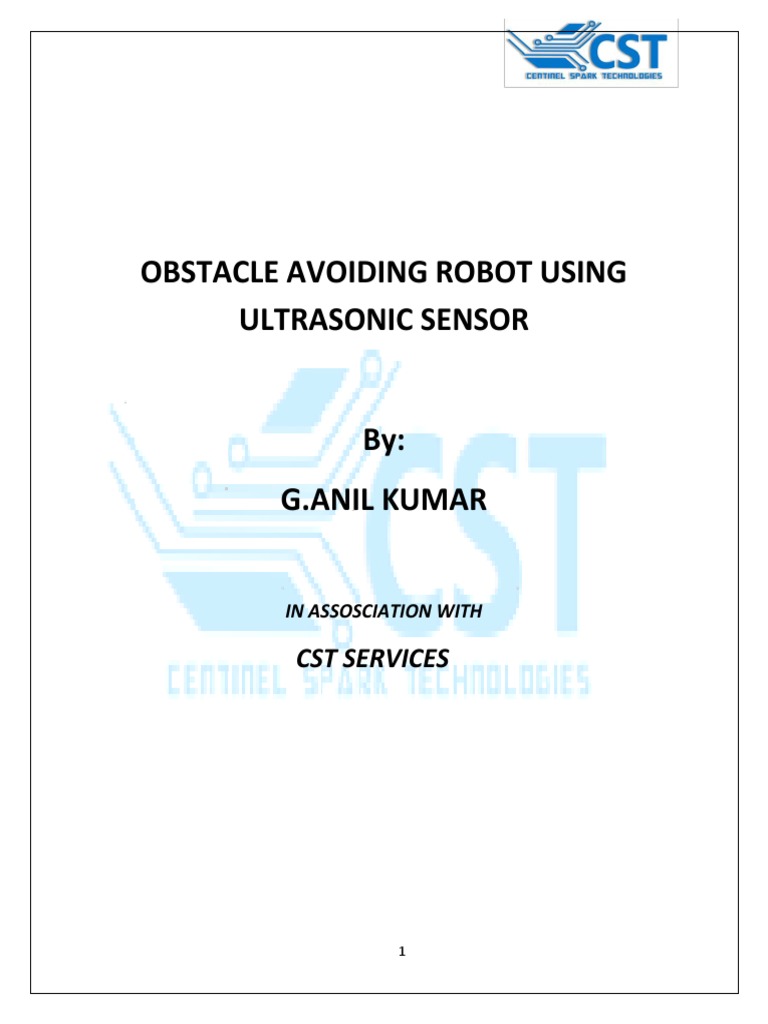 Obstacle Avoiding Robot Using Ultrasonic Sensor Pdf Arduino Robot