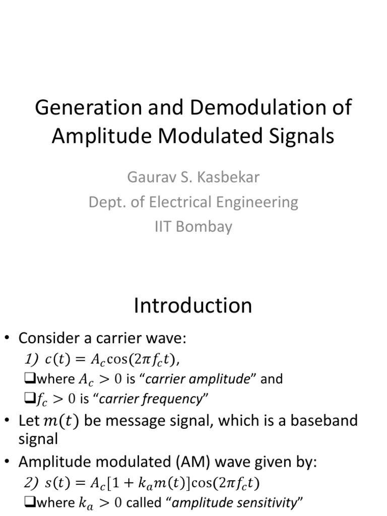 AM Modulators Demodulators | PDF | Detector (Radio) | Modulation