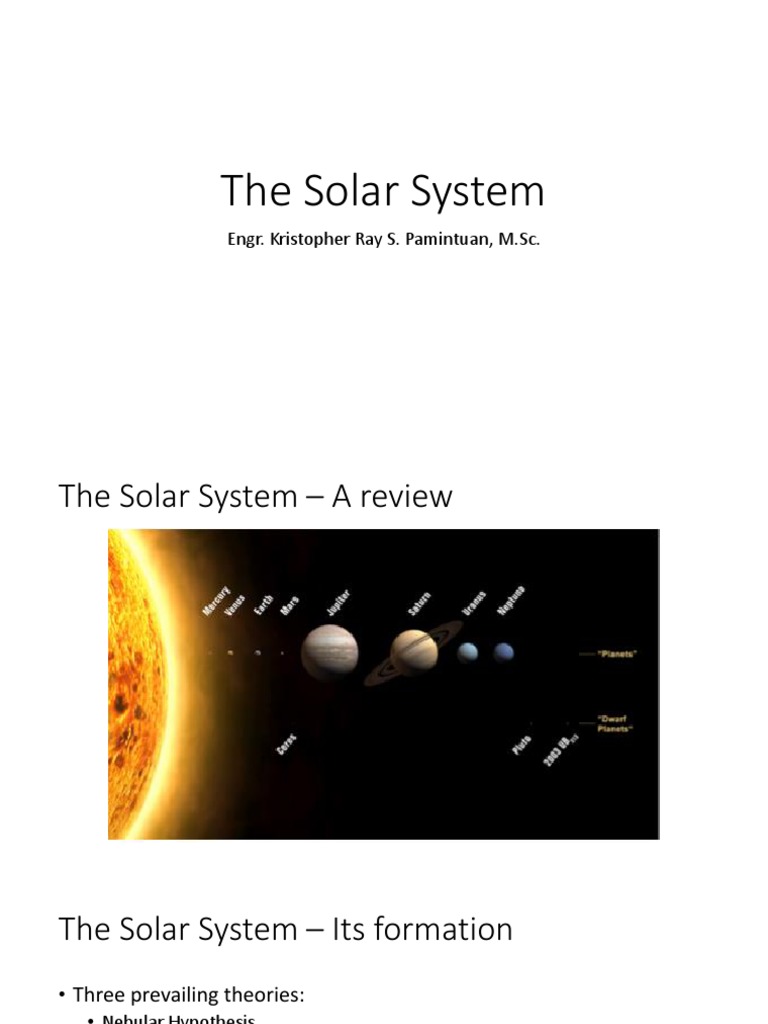 The Solar System | PDF | Planetary Science | Local Interstellar Cloud