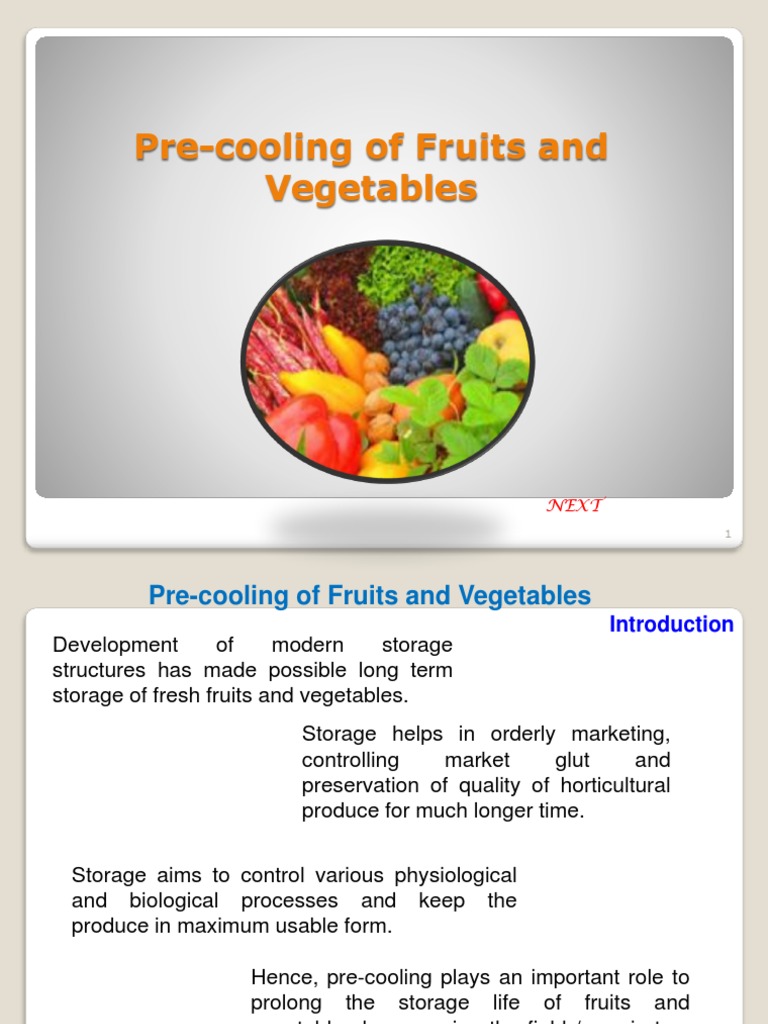 Precooling of Fruits and Vegetables - Edited | PDF | Heat Transfer ...
