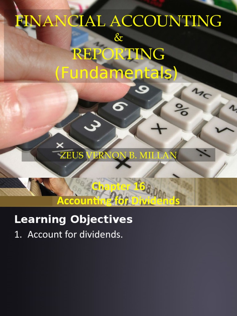 Chapter 16 Accounting For Dividends Pdf Retained Earnings Dividend
