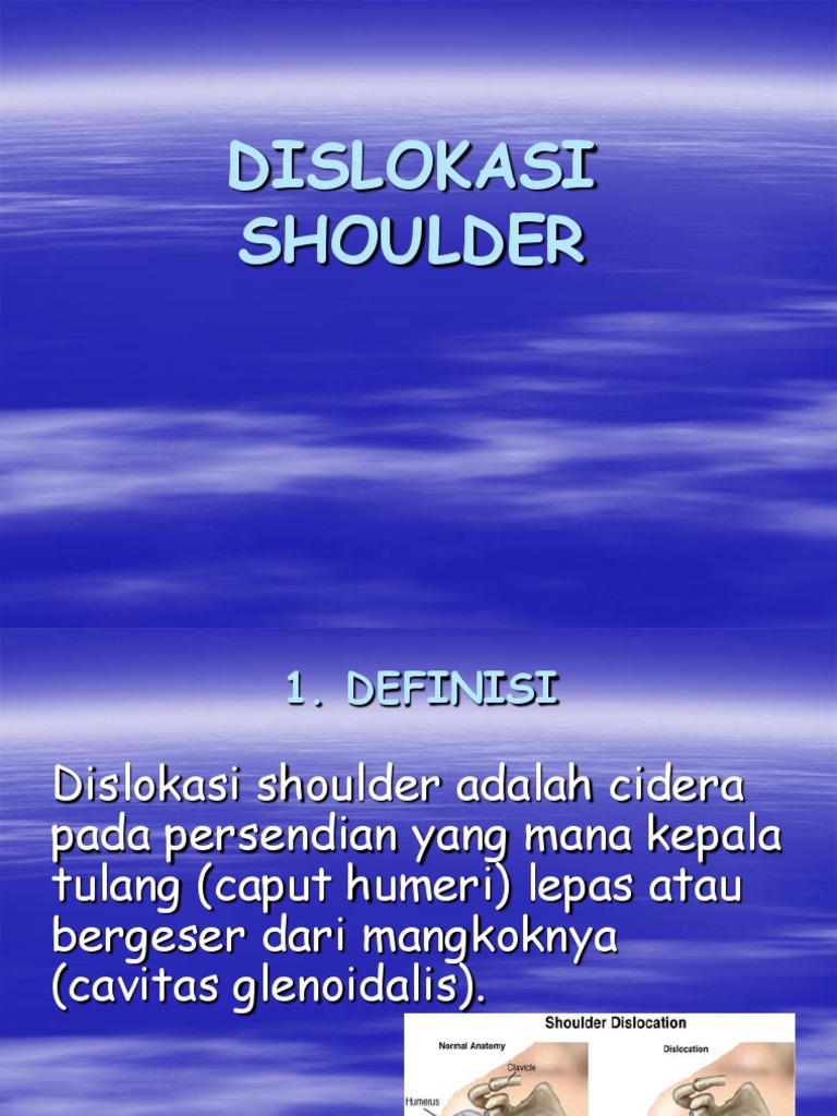 Dislokasi Shoulder Ortho | PDF