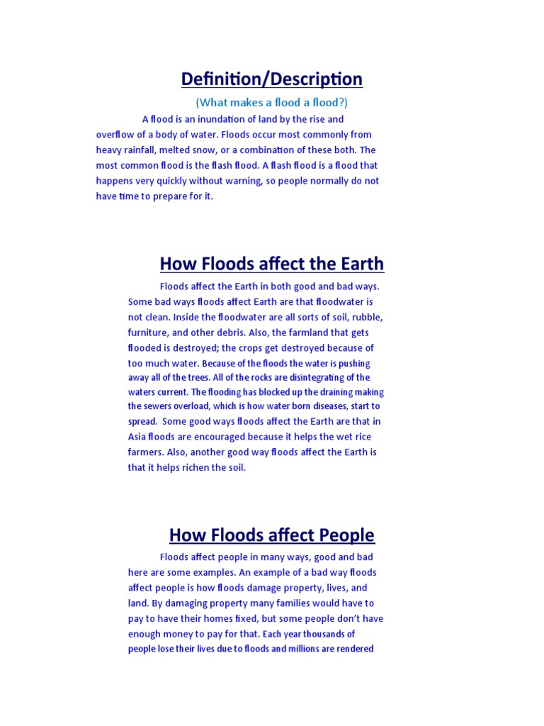 Science Project Floods | Download Free PDF | Flood | Disasters