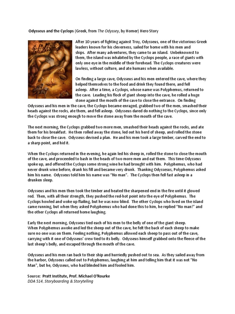 Odysseus and The Cyclops | PDF | Odysseus | Odyssey